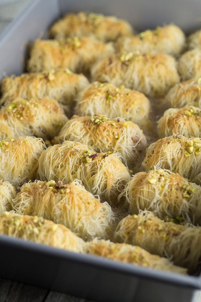 Kataifi - Greek Nut and Honey Pastry Rolls