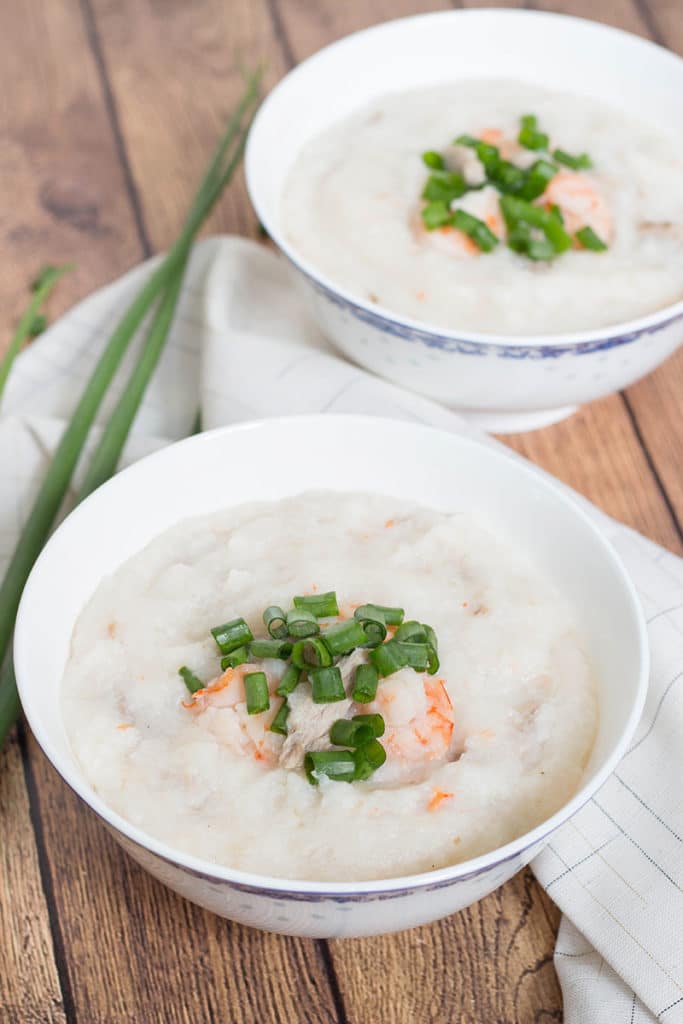 Pork and Shrimp Jook (Congee) - Chinese Rice Porridge