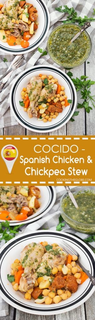 Spanish Cocido Recipe - w/ Chicken, Chickpeas, & Chorizo