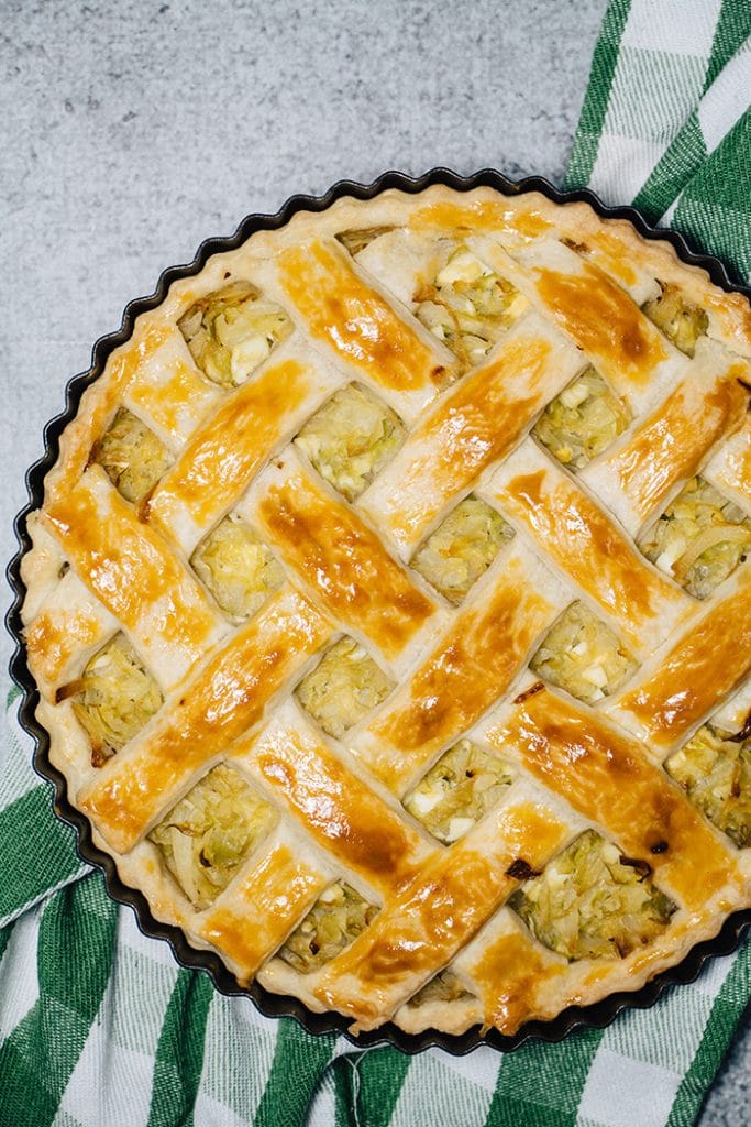 Russian Cabbage Pie (Step-by-Step Photos!) - Cooking The Globe