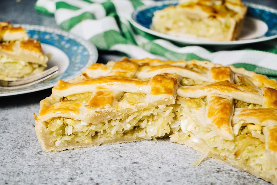 Russian Cabbage Pie (Step-by-Step Photos!) - Cooking The Globe