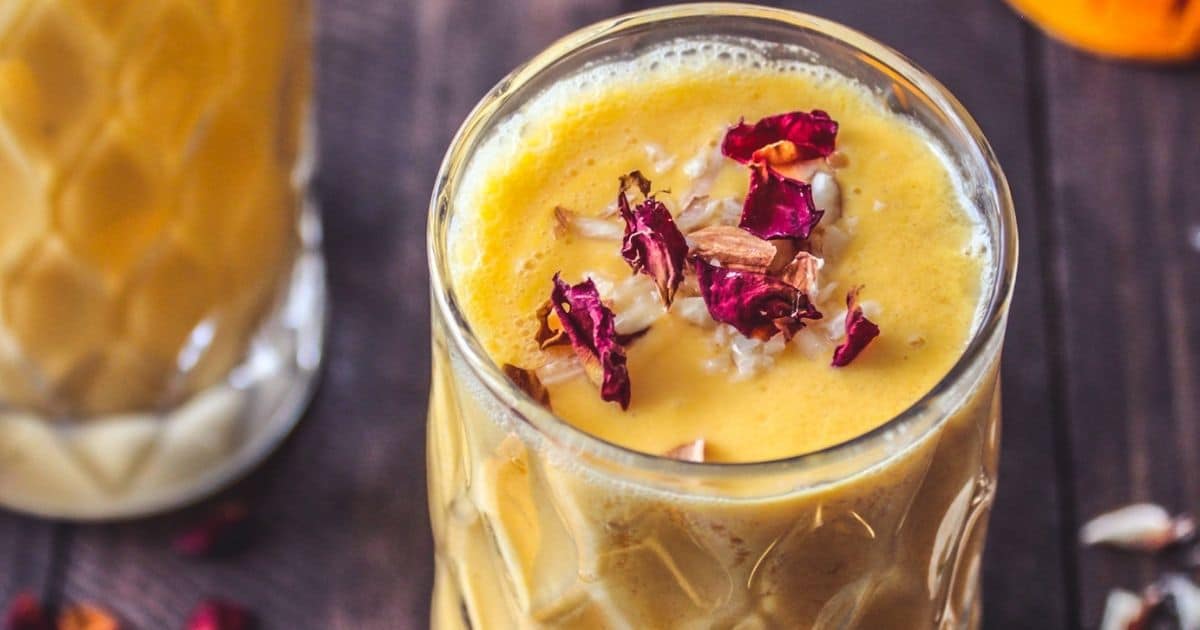 Mango Lassi Traditional Indian Yogurt Drink - Cooking The Globe