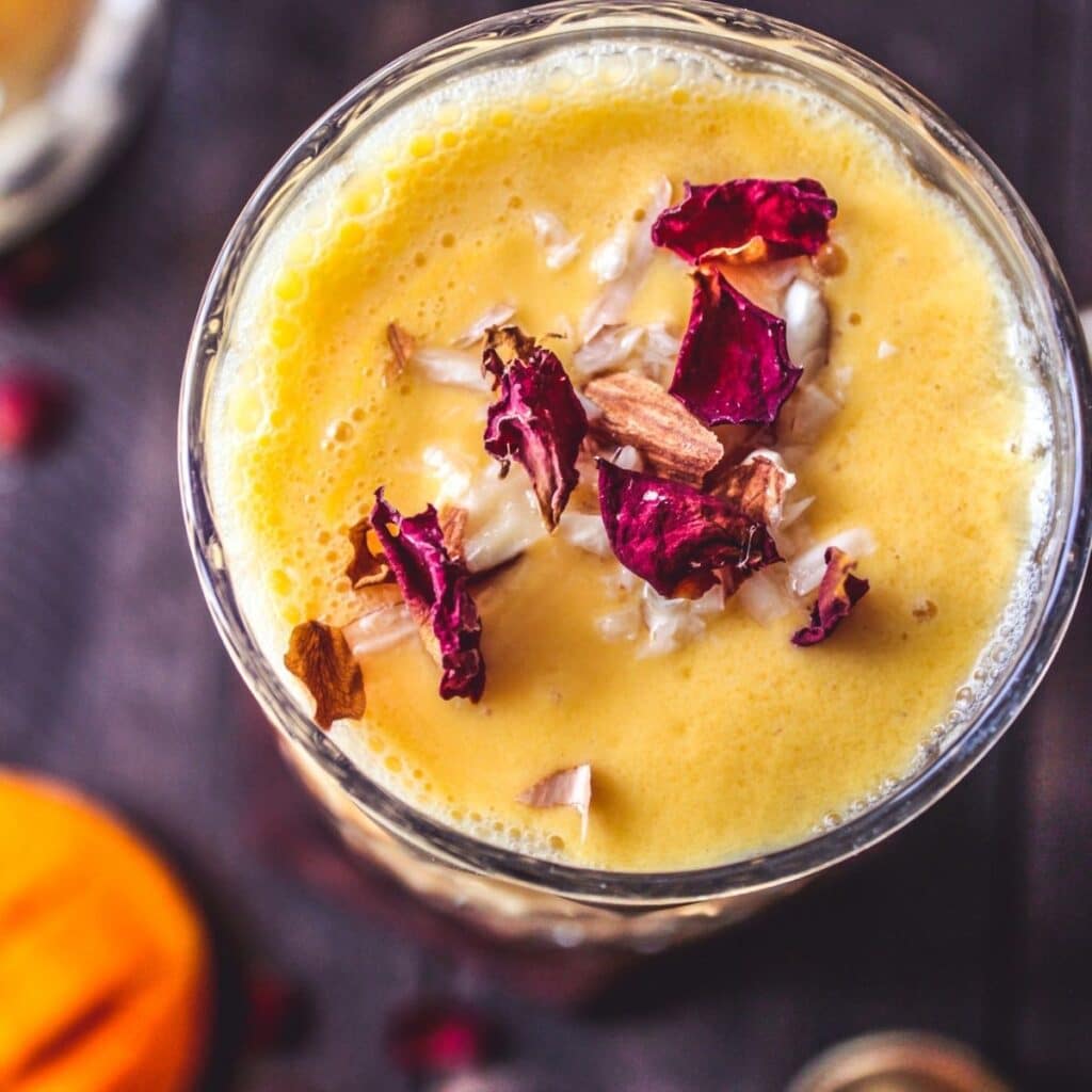 Mango Lassi Traditional Indian Yogurt Drink - Cooking The Globe