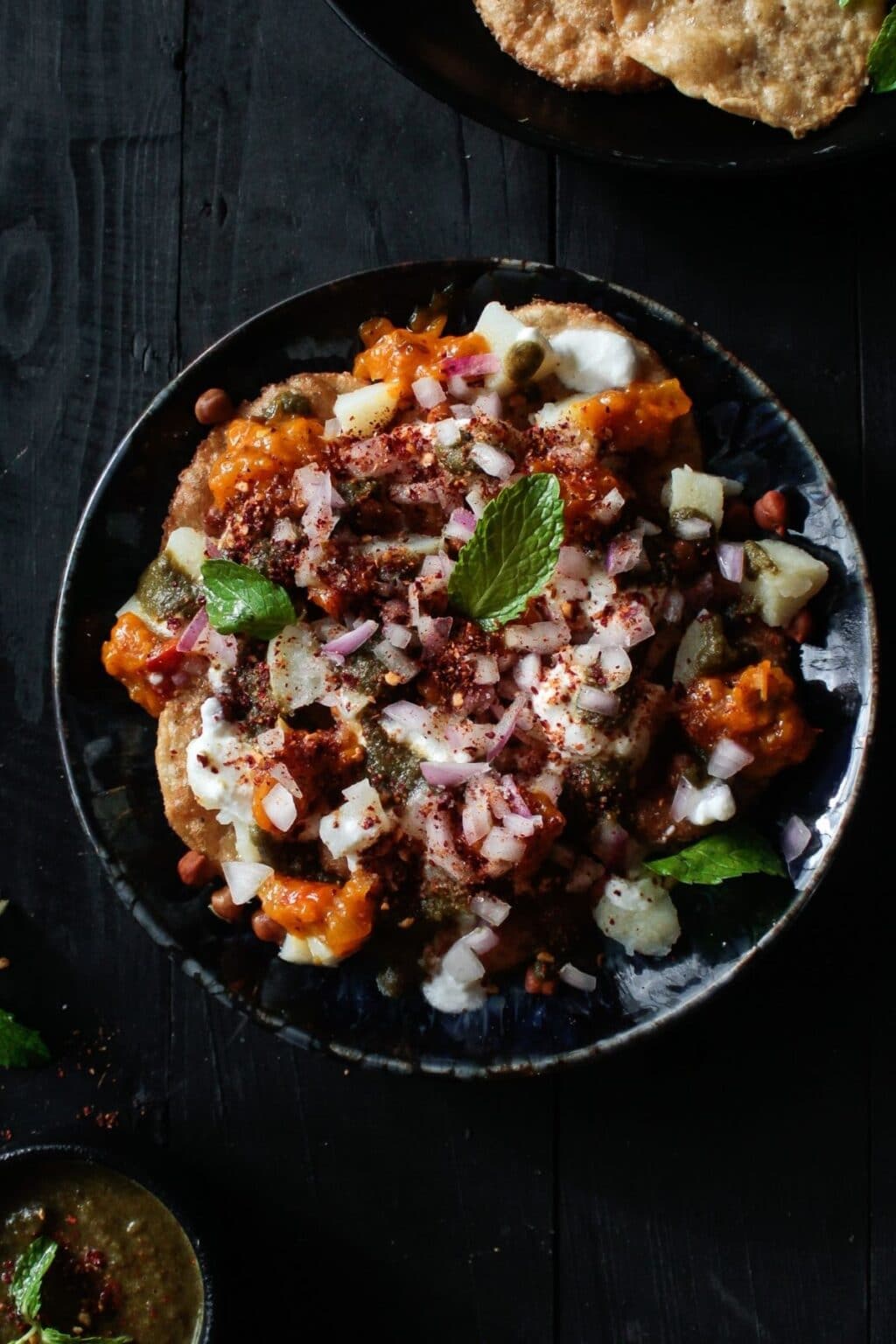 Indian Papdi Chaat Street Food Snack Recipe - Cooking The Globe