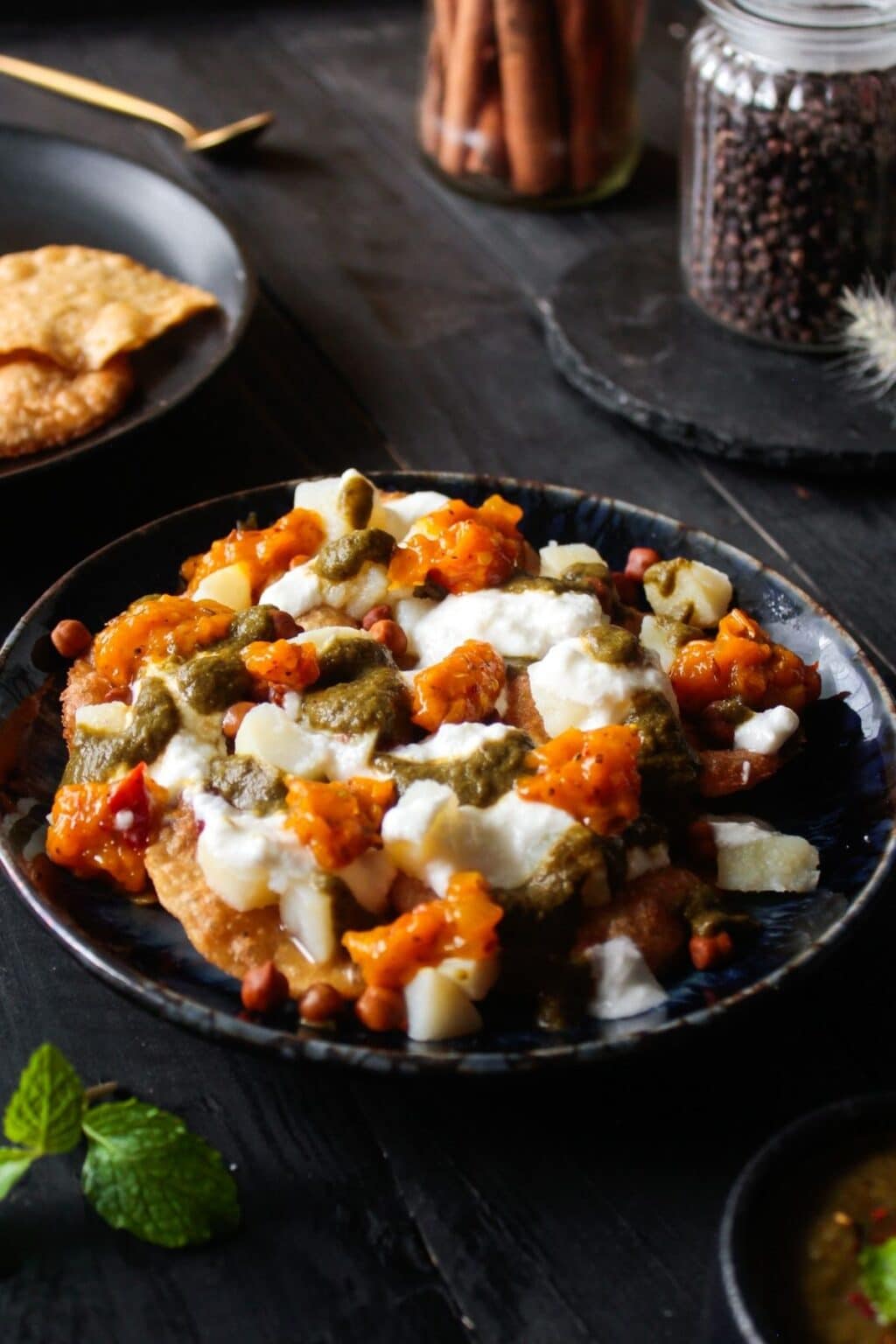 Indian Papdi Chaat Street Food Snack Recipe - Cooking The Globe