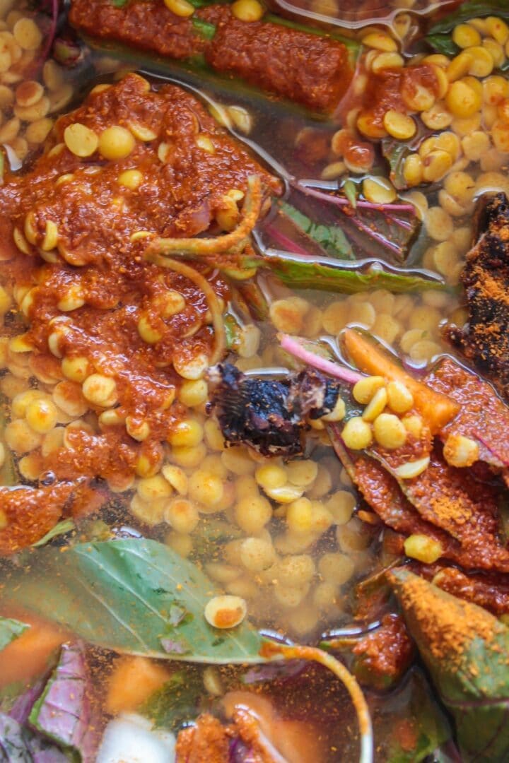Indian Sambar Lentil Vegetable Stew - Cooking The Globe