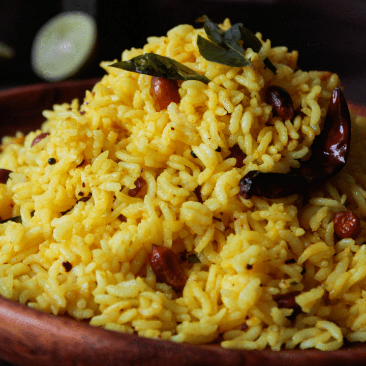 Hot and Spicy Indian Lemon Rice Recipe - Cooking The Globe