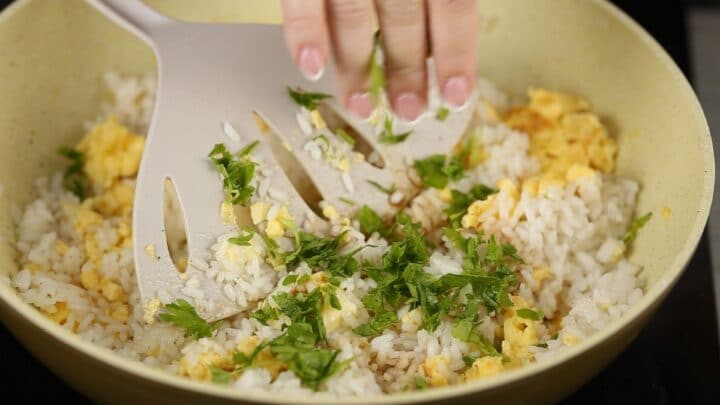 Japanese Garlic Fried Rice Recipe - Cooking The Globe