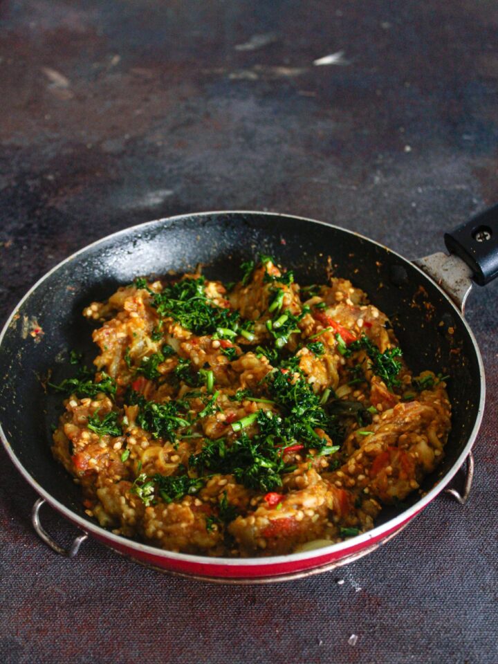 Smoky Baingan Bharta Roasted Mashed Eggplant Recipe