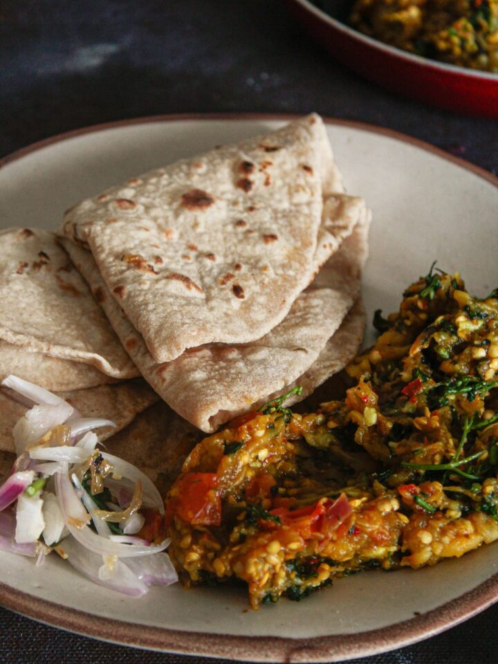 Smoky Baingan Bharta Roasted Mashed Eggplant Recipe