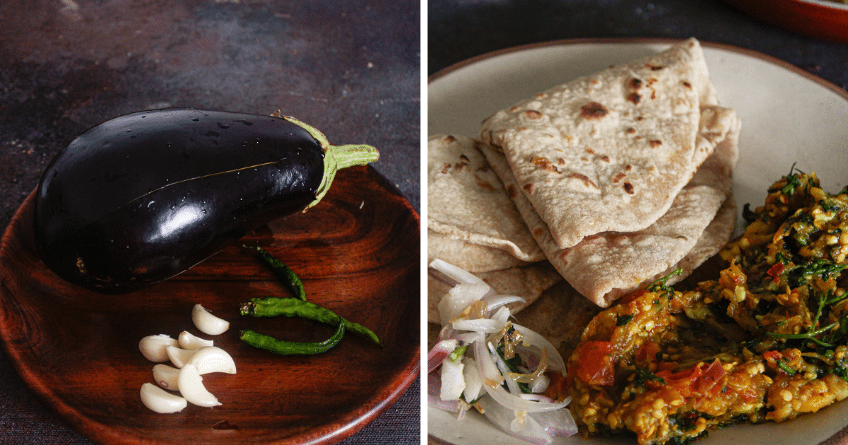Smoky Baingan Bharta Roasted Mashed Eggplant Recipe
