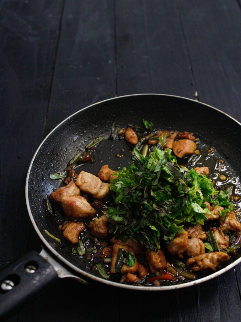 Easy Thai Basil Chicken Stir Fry | Pad Kraprow Gai - Cooking The Globe