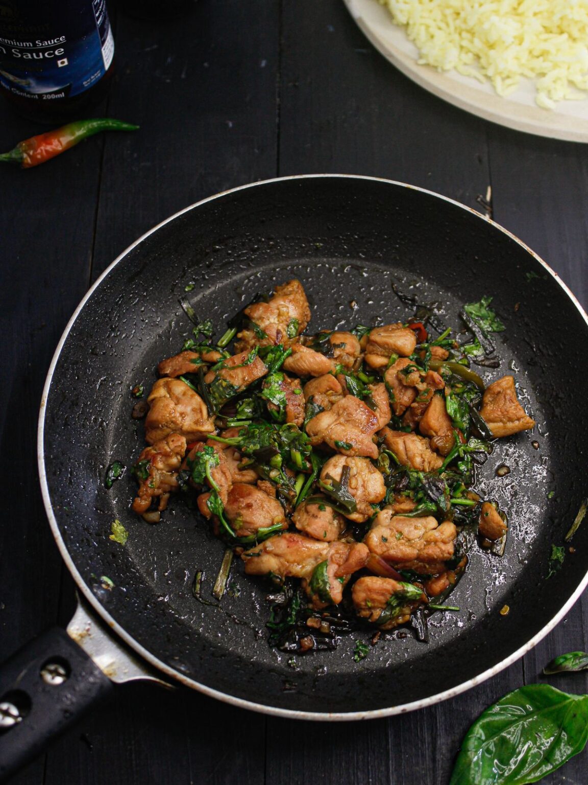 Easy Thai Basil Chicken Stir Fry | Pad Kraprow Gai - Cooking The Globe
