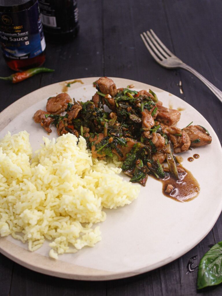 Easy Thai Basil Chicken Stir Fry | Pad Kraprow Gai - Cooking The Globe