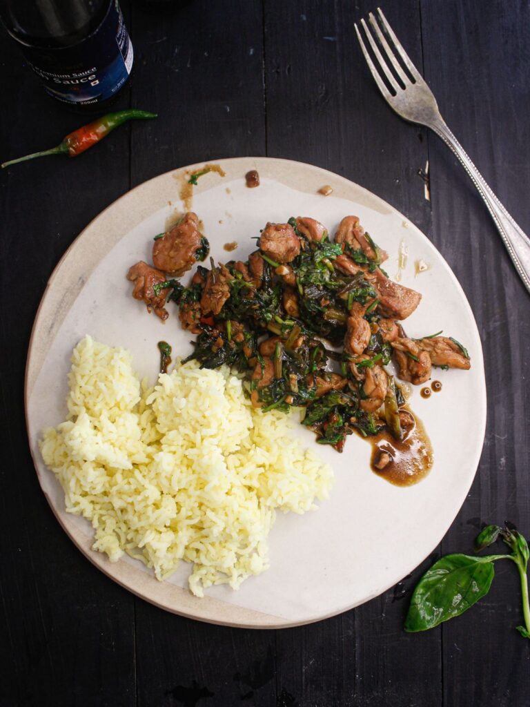 Easy Thai Basil Chicken Stir Fry | Pad Kraprow Gai - Cooking The Globe