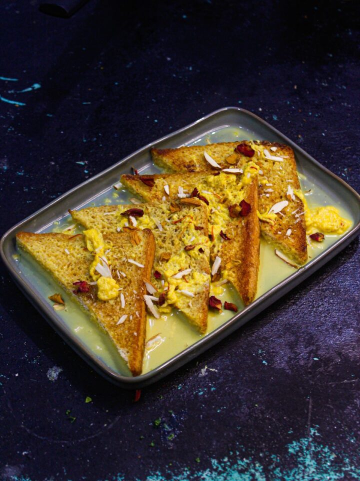 Shahi Tukda with Jaggery: Healthy Indian Dessert - Cooking The Globe
